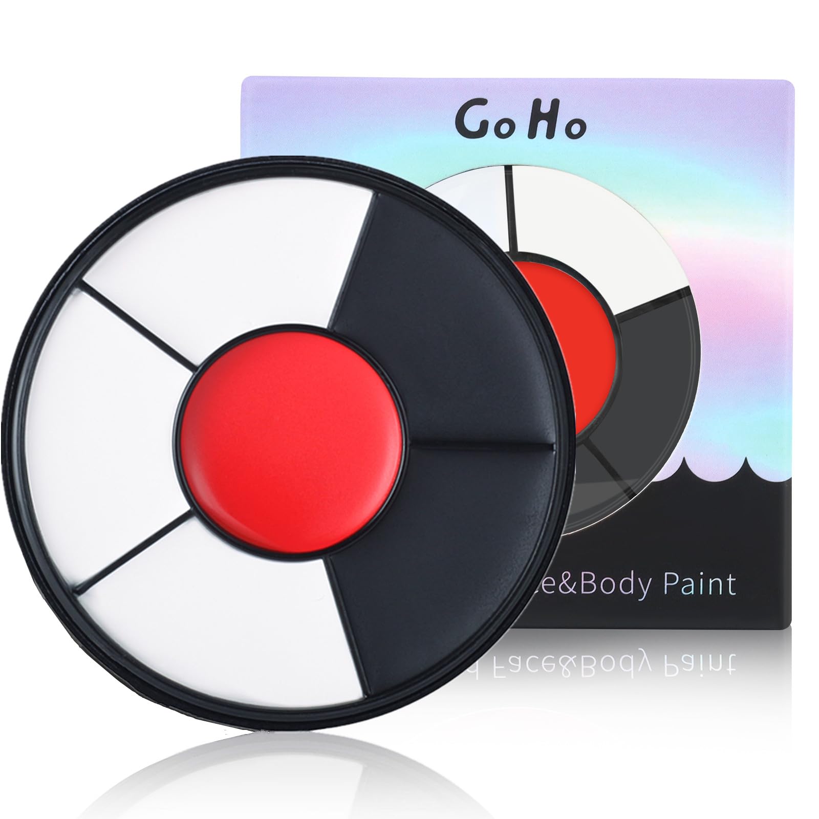 Amazon.com : Go Ho Black White Red Face Paint Makeup,Washable Formula ...