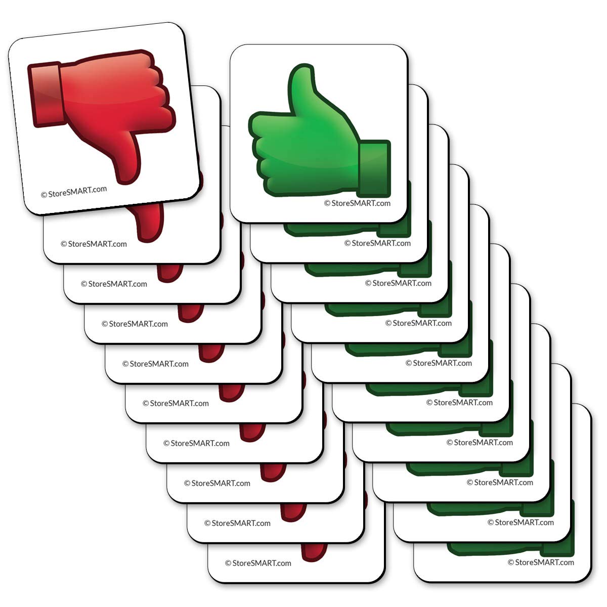 Amazon.com: StoreSMART - Thumbs Up and Thumbs Down Magnets - 1 1/4 ...
