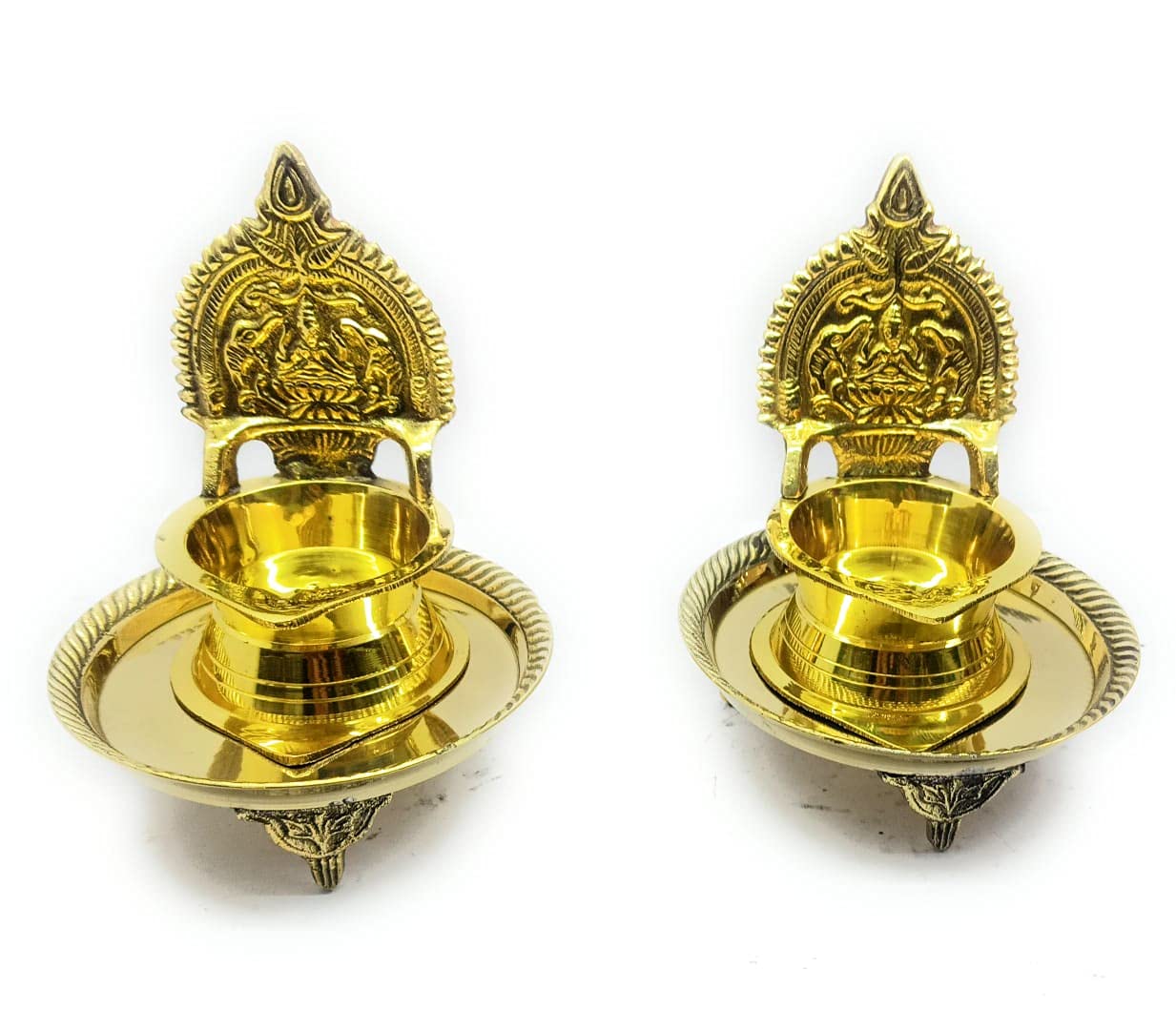 Buy RAMA METAL Gajalakshmi Metal Deepam Set Online at Low Prices in ...