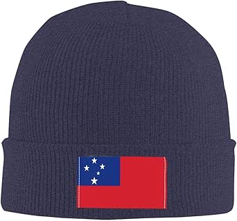 Samoan Flag Knit Hat Adult Outdoor Skull Cap Warm Knitted Hat Autumn ...