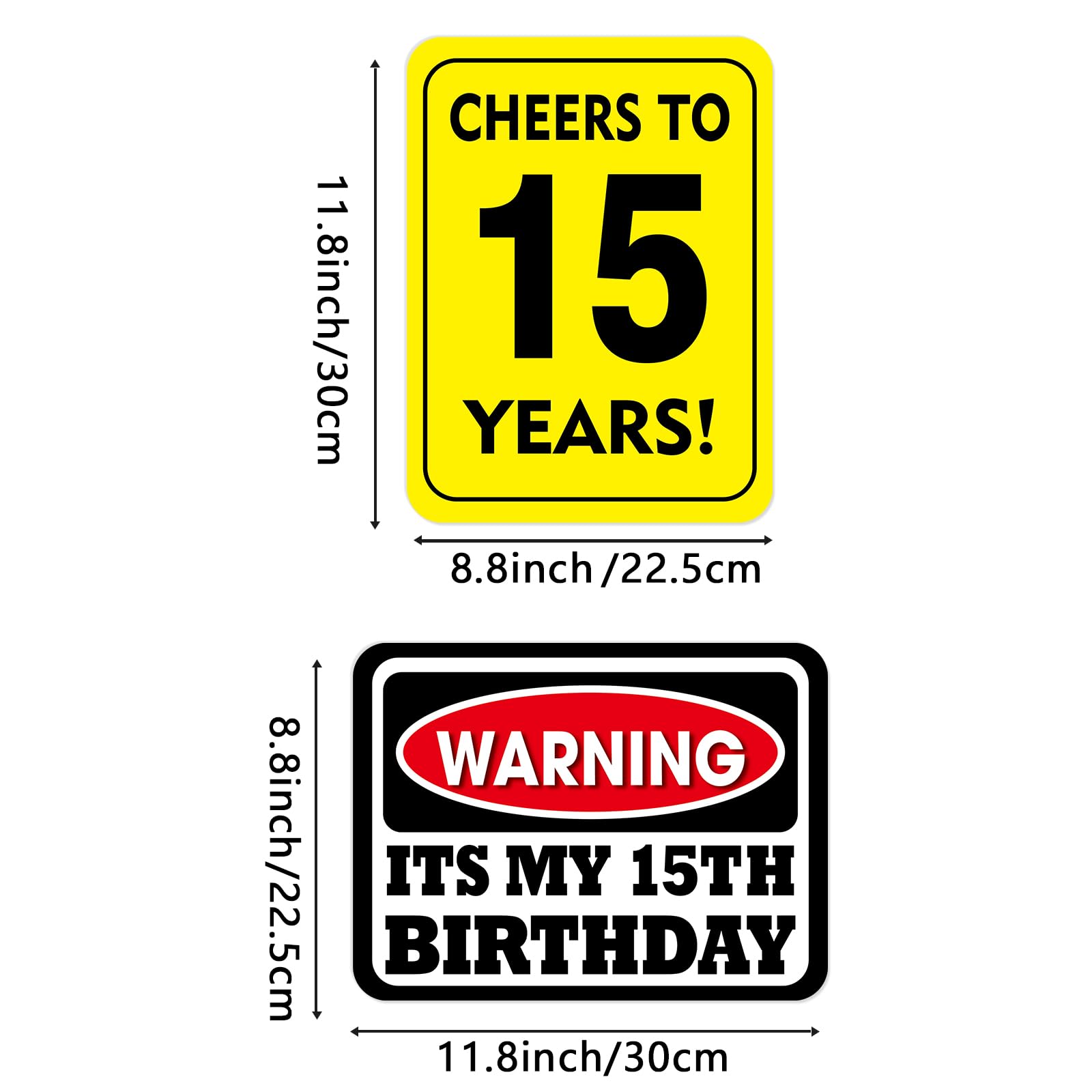 Snapklik.com : 15th Birthday Party Decorations - 9PCS Wall Signs Funny ...