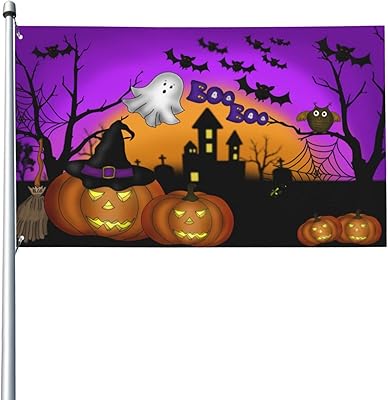 Amazon.com : ANOER 3 x 5 Ft Happy Halloween Flag Double Stitched with 2 ...