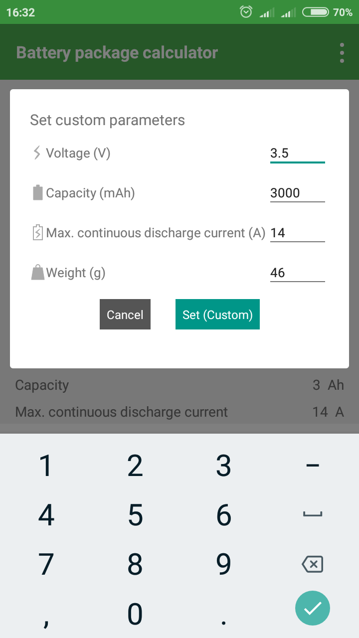 Battery Package Calculator - App on Amazon Appstore