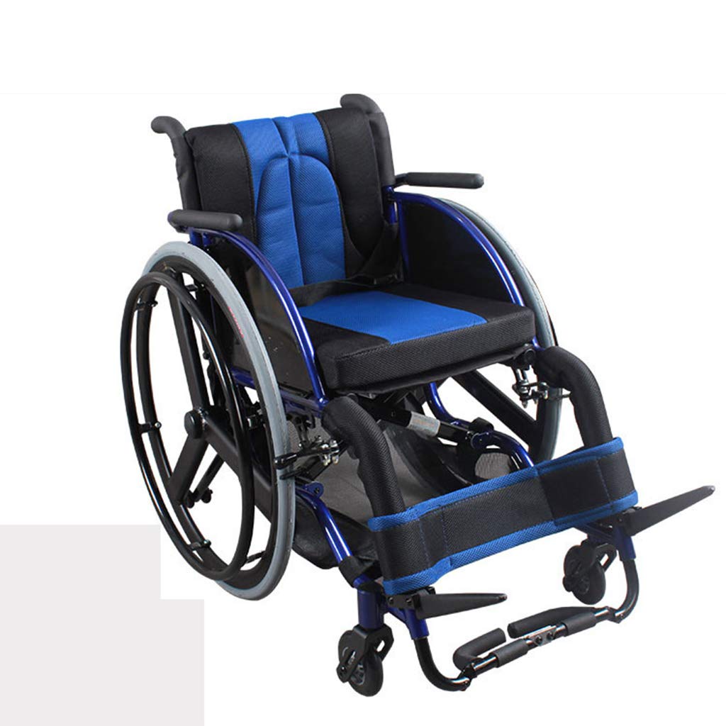 Buy Alloeliey Wheelchair, Self-propelled Wheelchair Foldable, Blue ...