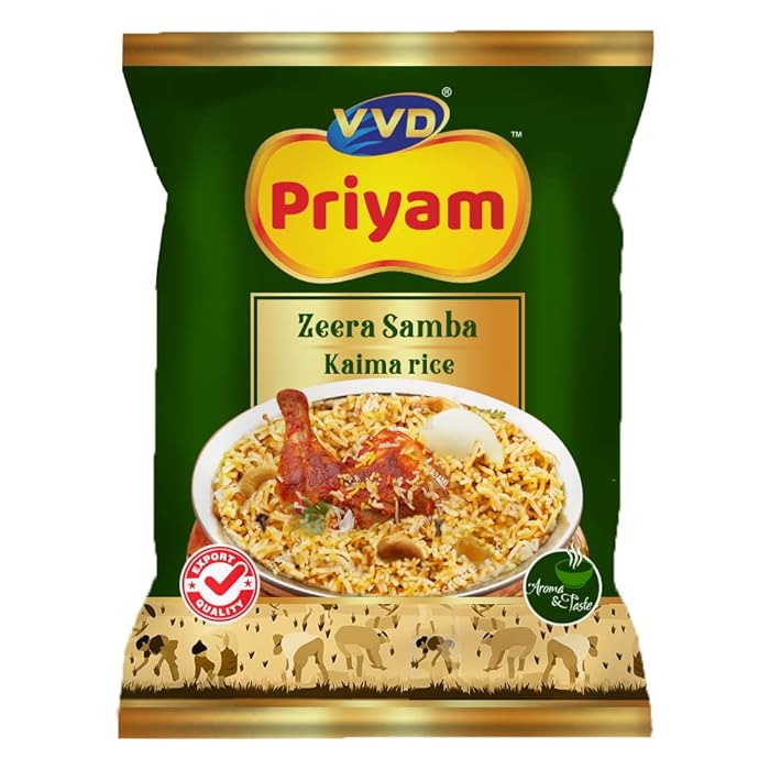 Buy VVD Priyam Zeera Samba Rice (Kaima Rice)- 1KG Pouch | Seeraga Samba ...