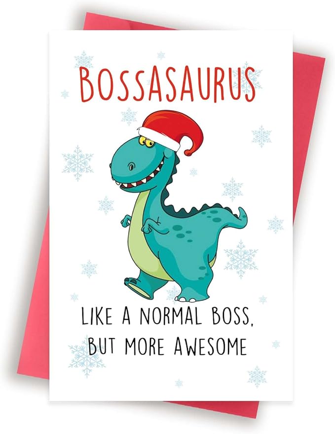 Amazon.com : Huameigf Perfect Christmas Card for Boss Leader, Humor ...