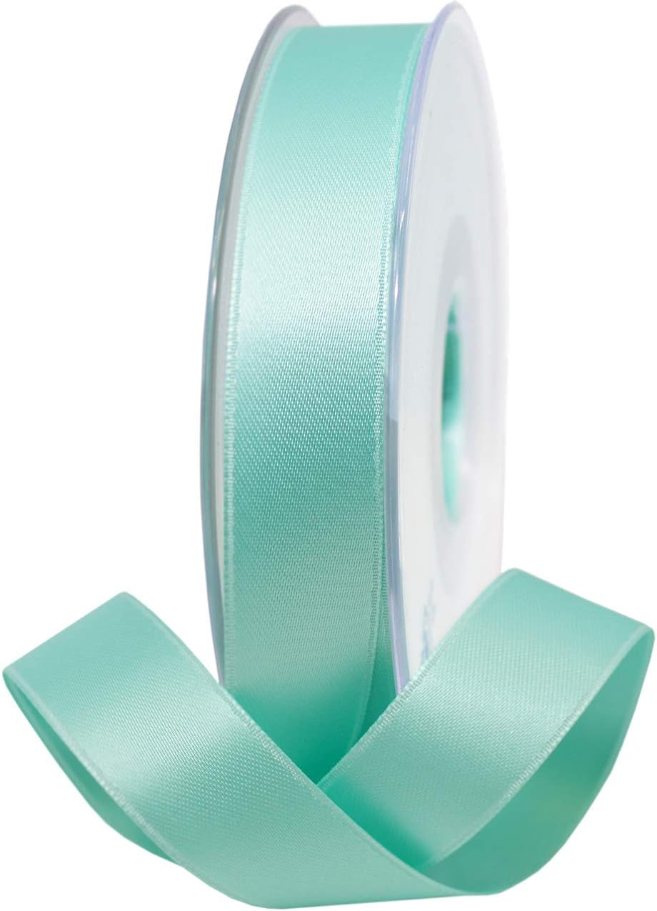 Amazon.com: Morex Ribbon DF Swiss Satin Ribbon, Seafoam, 5/8 inch by 27 ...