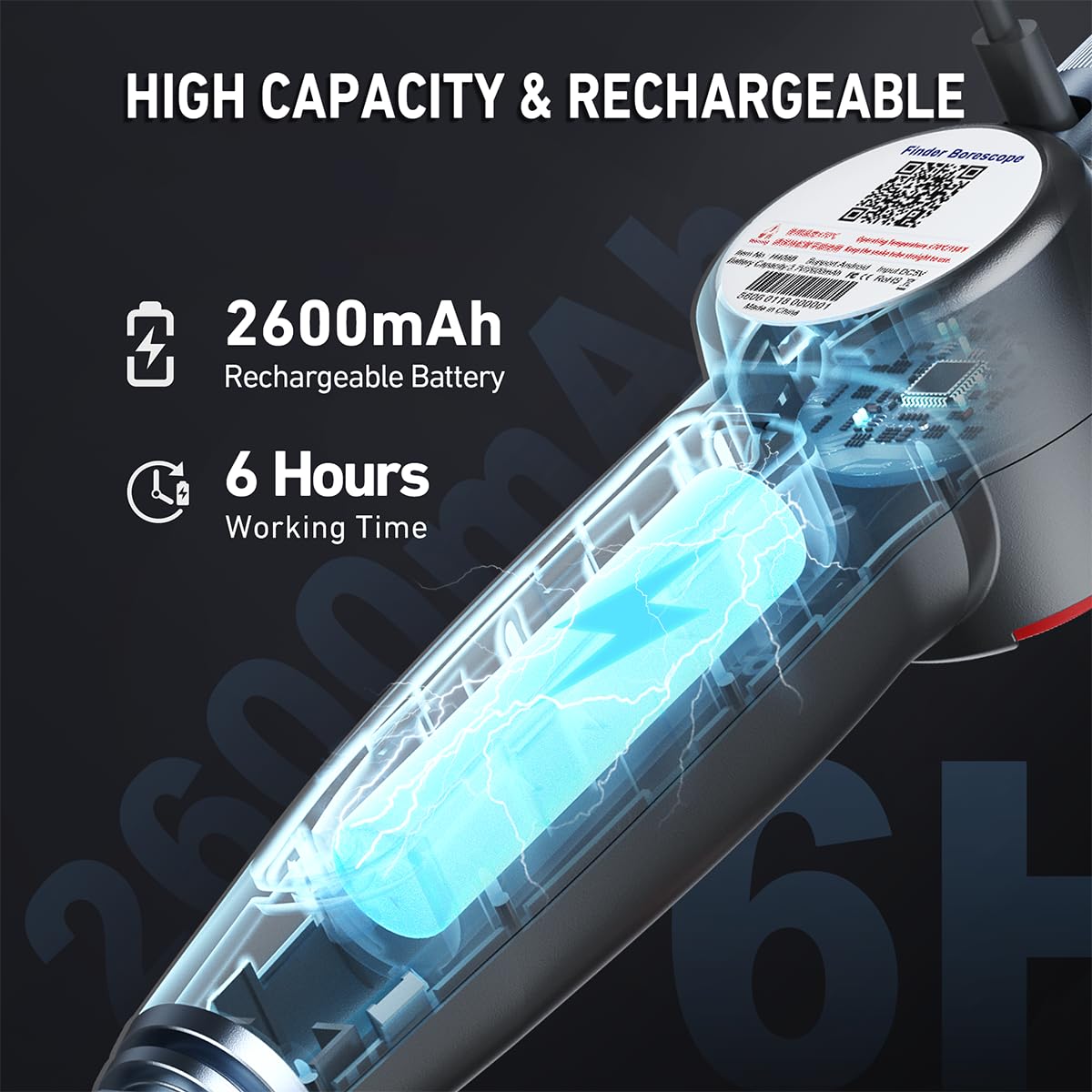 Snapklik.com : Ralcam Articulating Borescope, 8.5mm Lens IP67 Waterproof Steering Probe, 10 LED ...