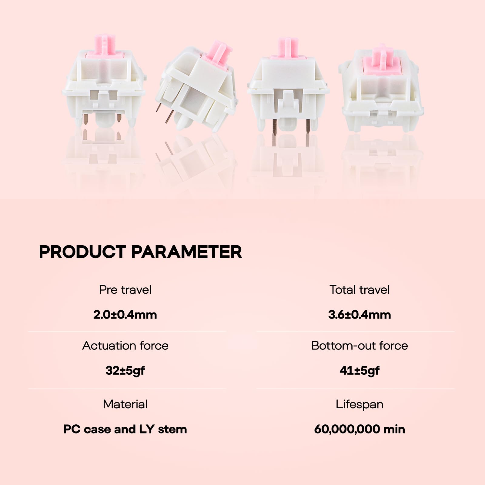 Snapklik.com : EPOMAKER Roseveil Silent Keyboard Switch For Mechanical ...