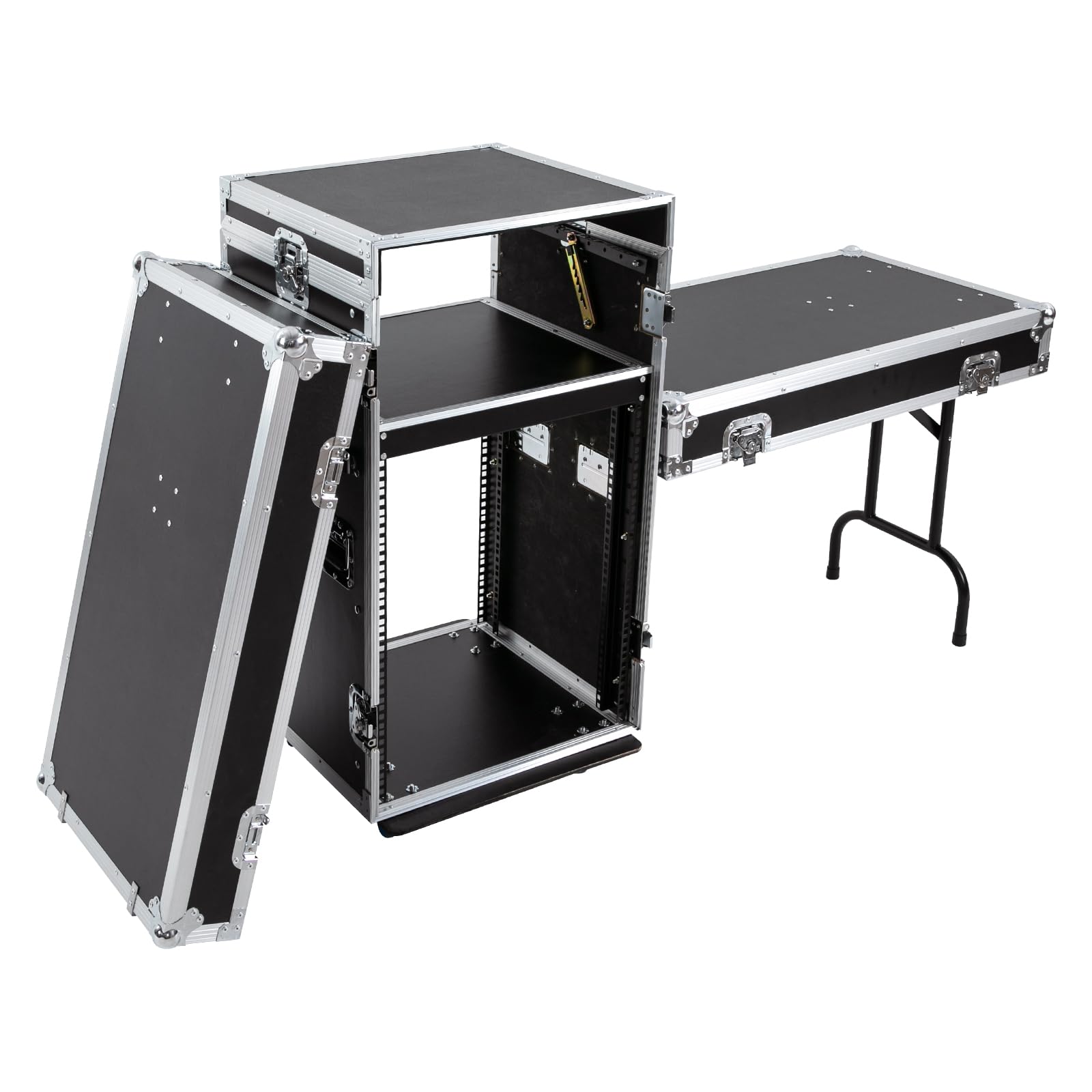 Amazon.com: BANLICALI 14U PA DJ Rack and Cabinet, 2-Tiers Network ...