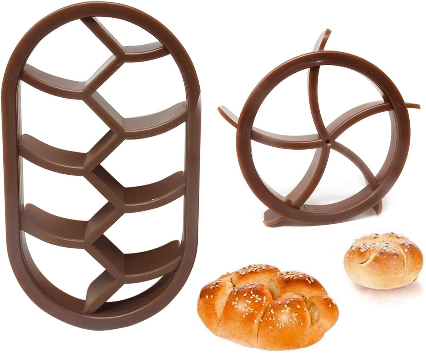 Amazon.com: Newmemo Bread Dough Press Mold Set Bread Cutters Baking ...