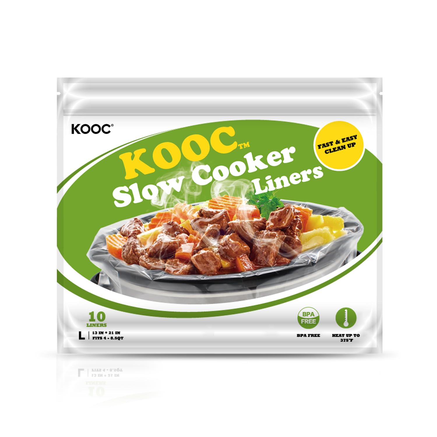 [NEW] KOOC Disposable Slow Cooker Liners and Cooking Bags, 1 Pack(10 ...