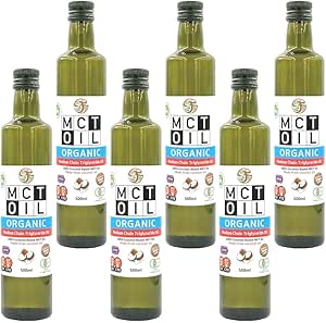 Amazon | オーガニック MCTオイル 500ml【100％ココナッツ由来・無添加】『有機JAS・EU・USDA認定』Organic MCT Oil 500ml (500ml X 6本 ...