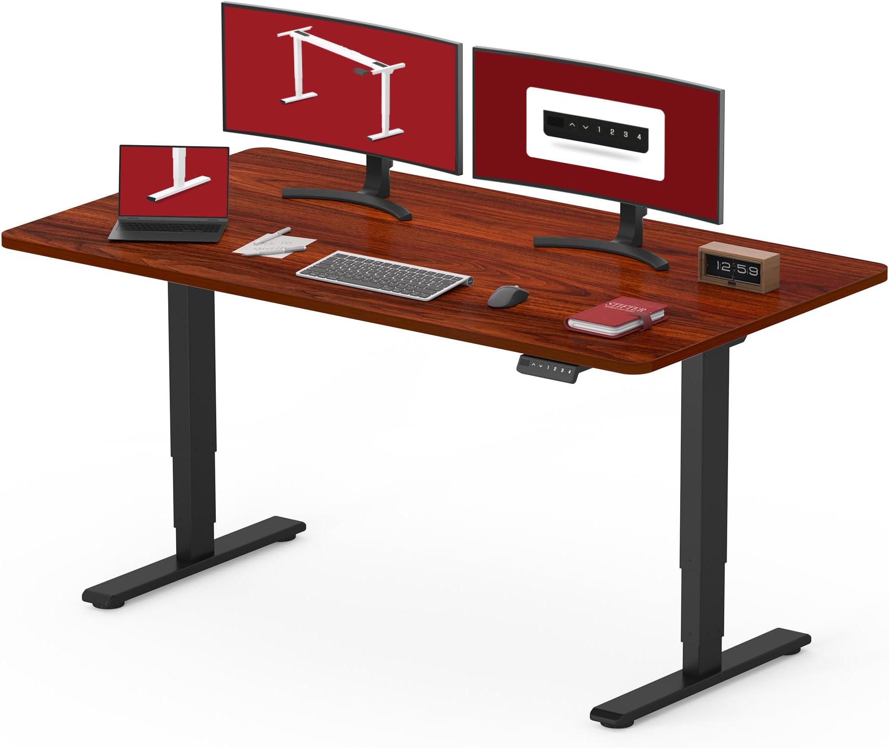 Amazon.com: PALFISH Electric Standing Desk Frame with Dual Motor 3 ...
