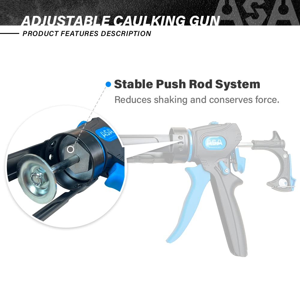 Snapklik.com : ASA Black Caulking Gun, Drip-Free Caulk Gun