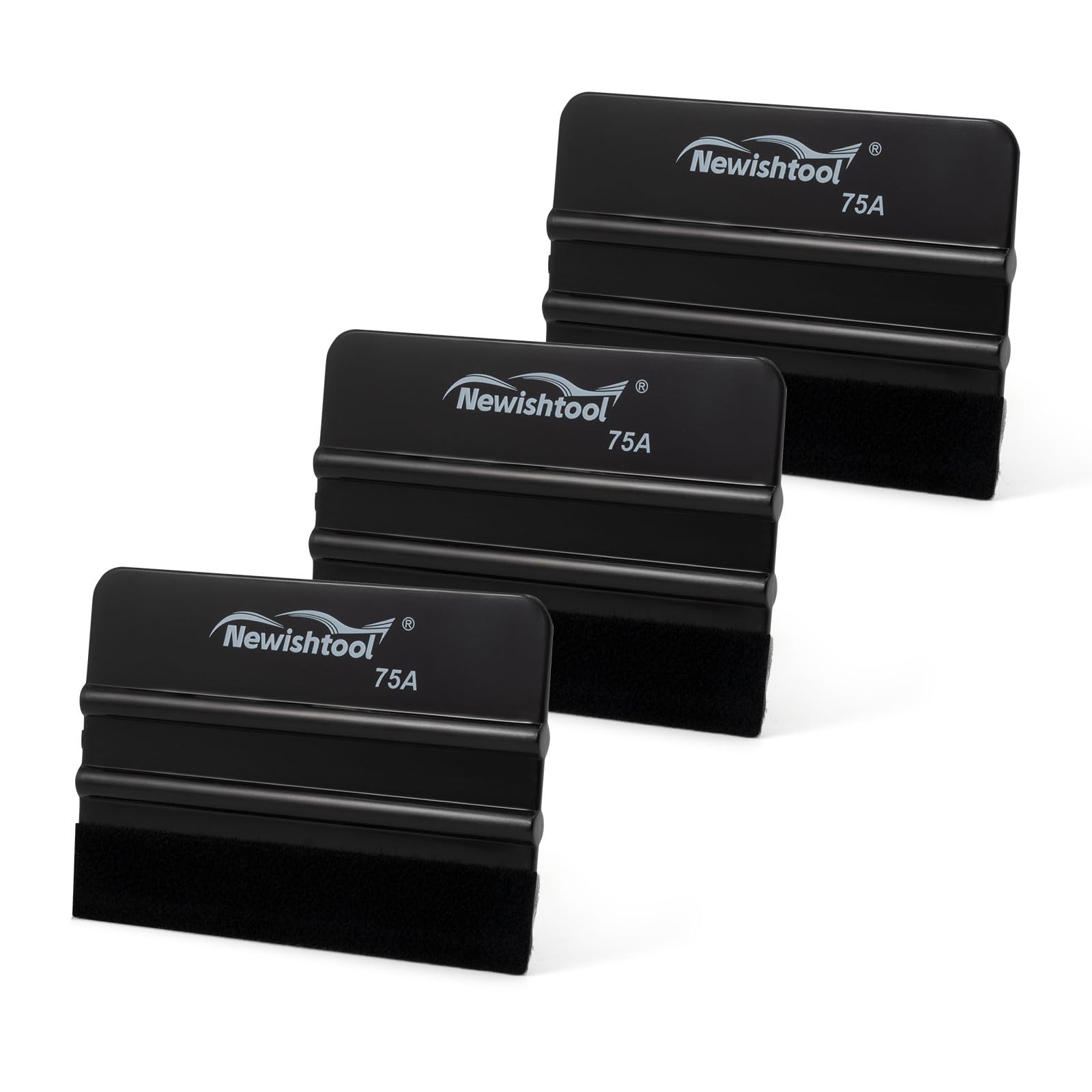 Amazon.com: NEWISHTOOL Felt Squeegee for Vinyl, 4 Inch Black Felt Edge Vinyl Squeegee Tool ...