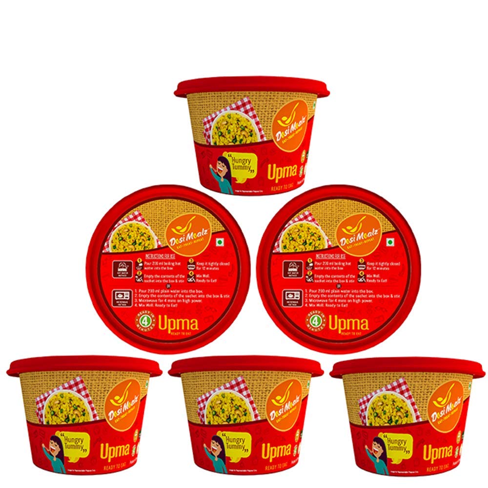 Buy Desi Mealz Ready to Eat Cup Upma Instant y Breakfast - Indian,Tasty ...