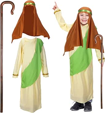 Amazon.com: Hicarer 5 Pcs Shepherd Costume for Kids Biblical Child ...