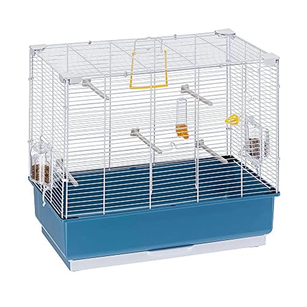 Ferplast Rekord 4 Bird Cage with Green Bars with Accessories, Medium ...