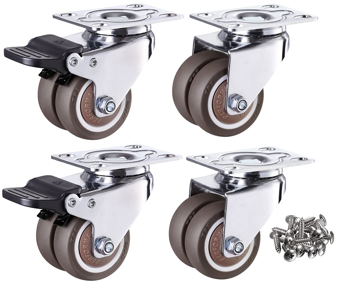 Buy NERILEE 2'' Swivel Casters Wheels，Total Load 500Lbs Heavy Duty ...