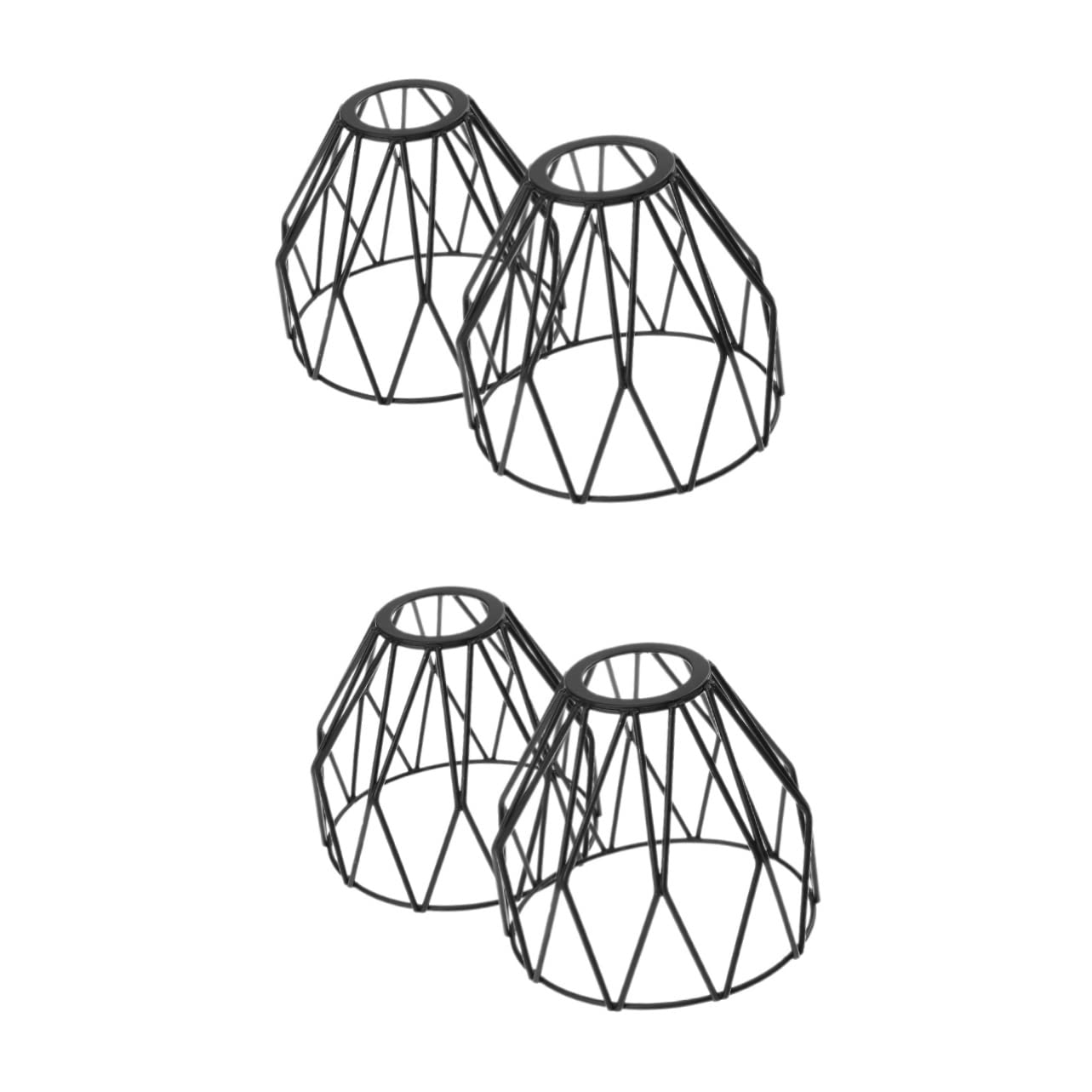 OSALADI 4 pcs Lights Metal Fan Cover Black Fixtures Covers Farmhouse ...