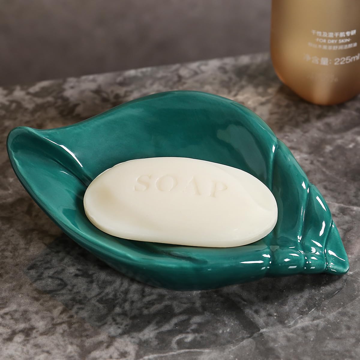 Amazon.com: Sea-Shell Soap Holder, Ceramic Soap Tray with Self Draining ...