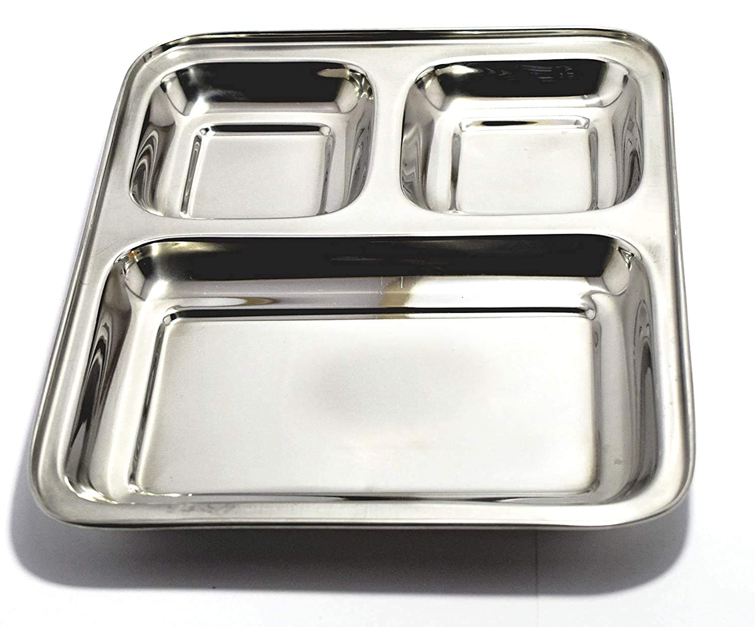 Buy ERAZOR Heavy Duty Stainless Steel Square Dinner Partition Plate for ...