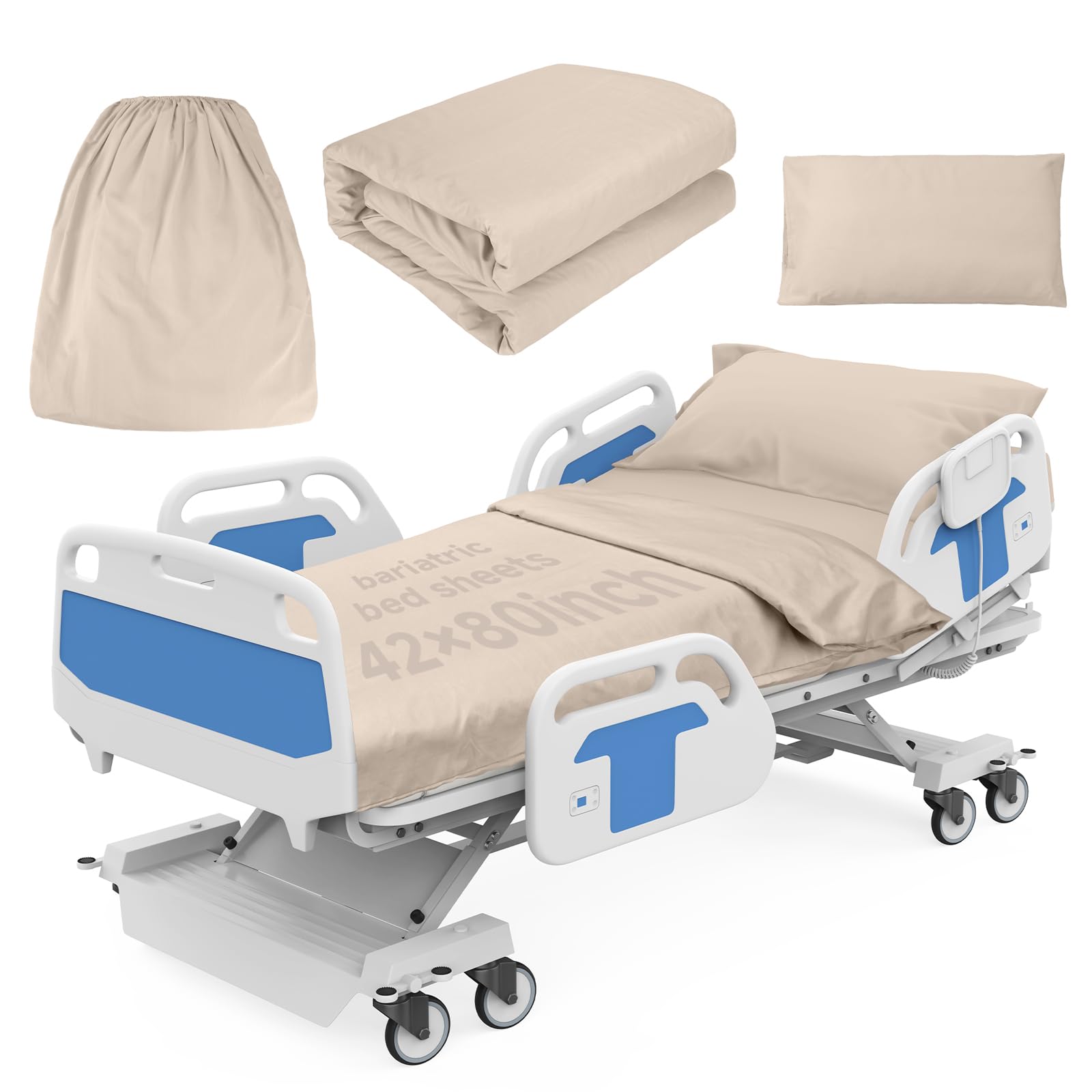 Semi Electric Hospital Bed Drive Medical Med Aire Plus Bariatric Heavy ...