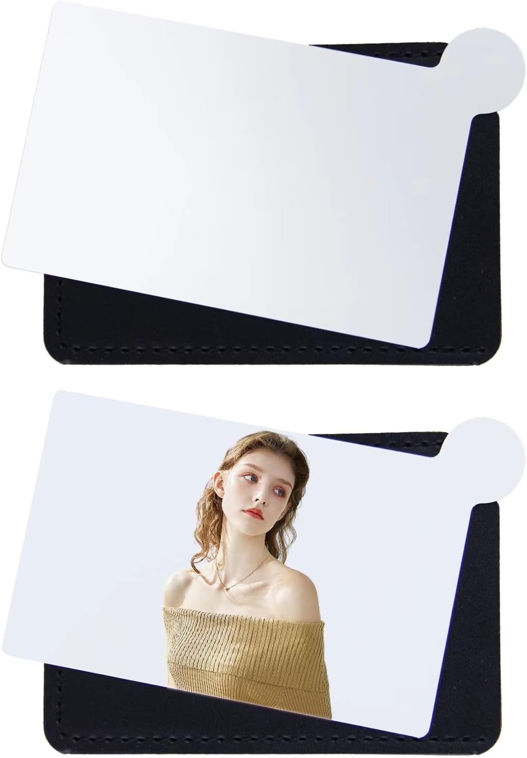 Amazon.com: Abvsdu 2 Pcs Pocket Mirror, Stainless Steel Makeup Mirrors ...