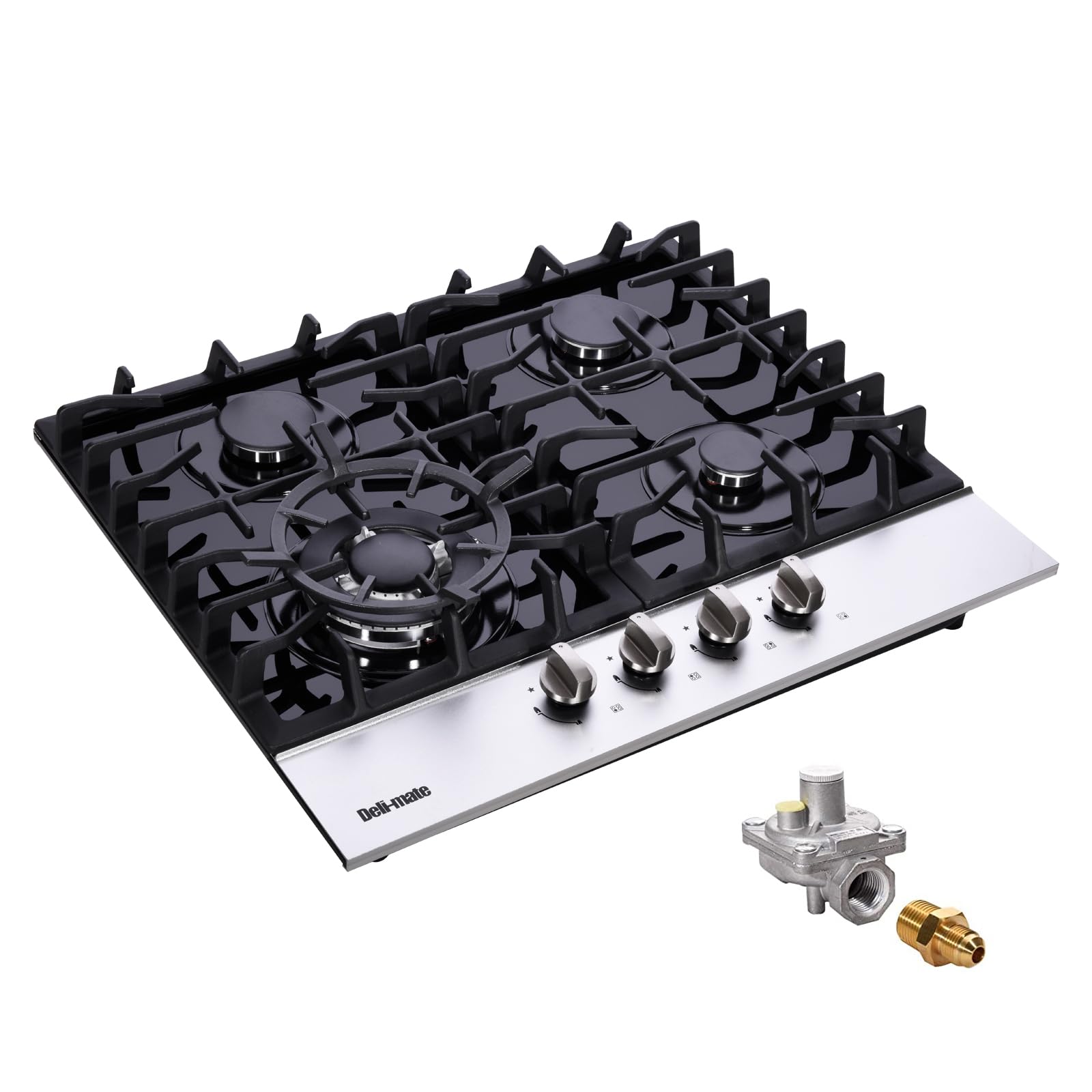 Amazon.com: 24 Inch Gas Cooktop, Built-in Tempered Glass 5 Burners Gas ...