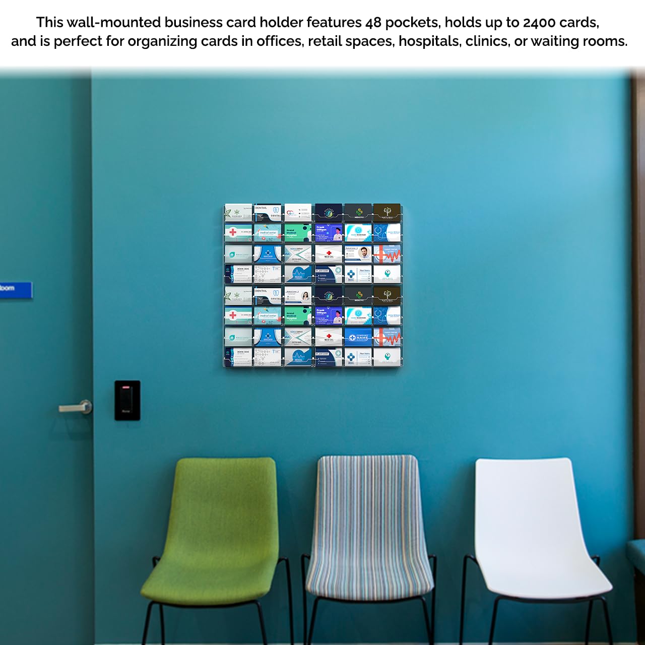 Wall Mount Multiple Business Card Holder Clear Acrylic Wall Mount