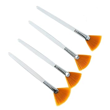 Amazon.com: Fciqven 4 Pcs Facial Brushes Fan Mask Brush,Soft Makeup ...