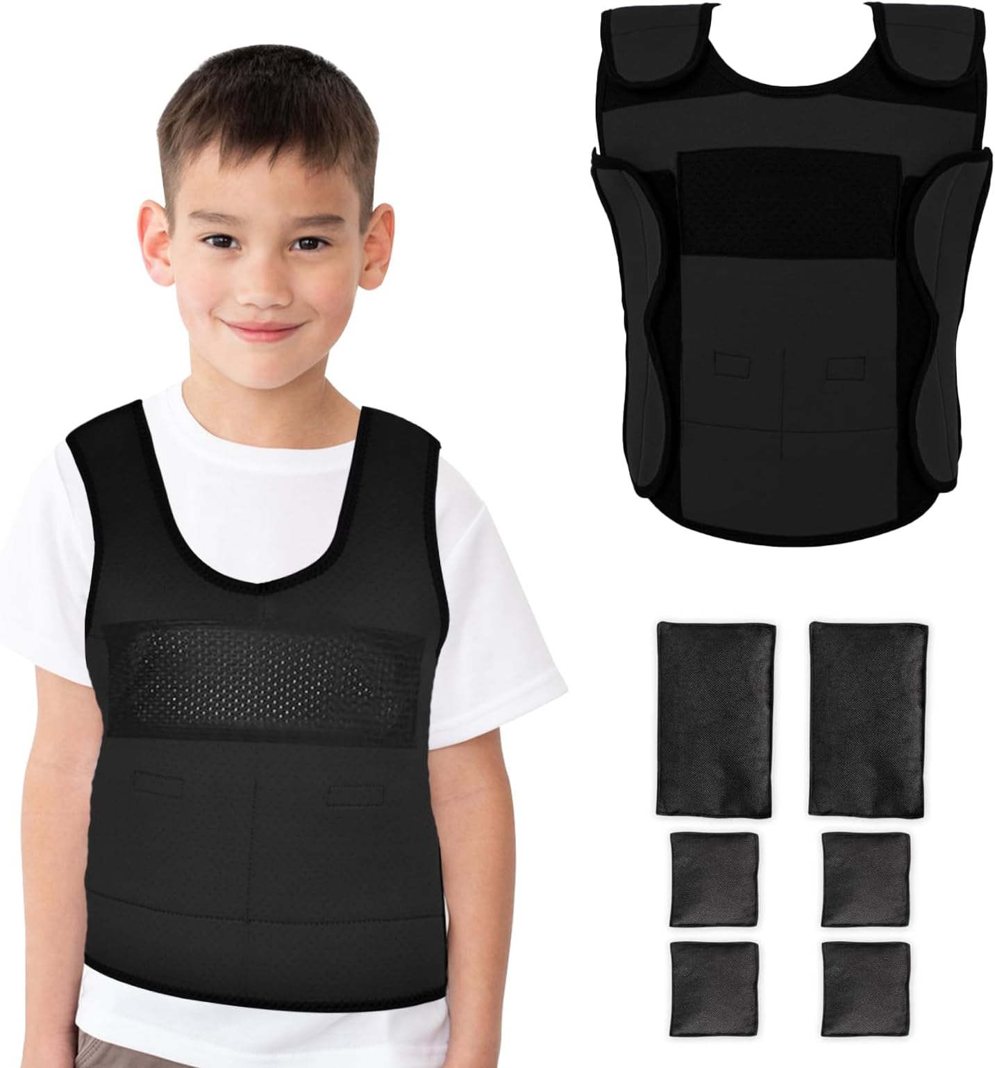 Amazon.com: Weighted Vest for Kids (Small, Ages 4 to 7) with Sensory ...