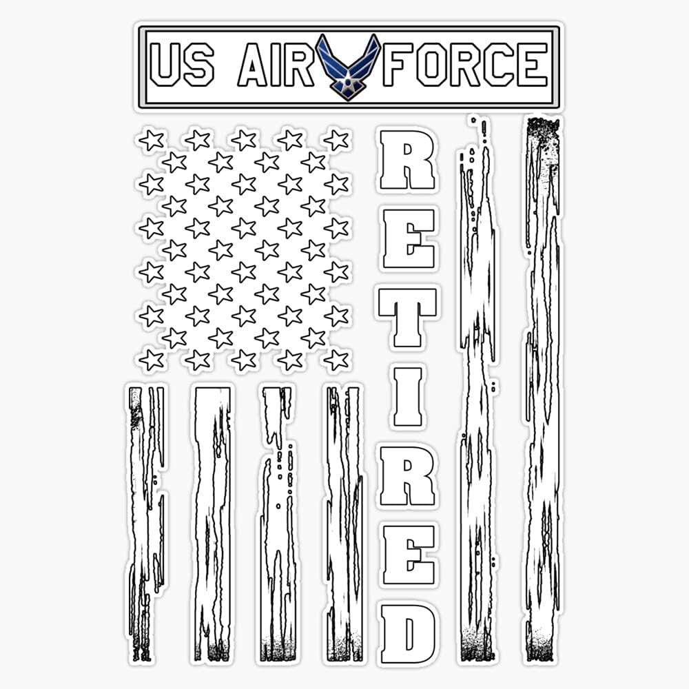 Amazon.com: United States Air Force Retired Vinyl Decal Sticker - Car ...