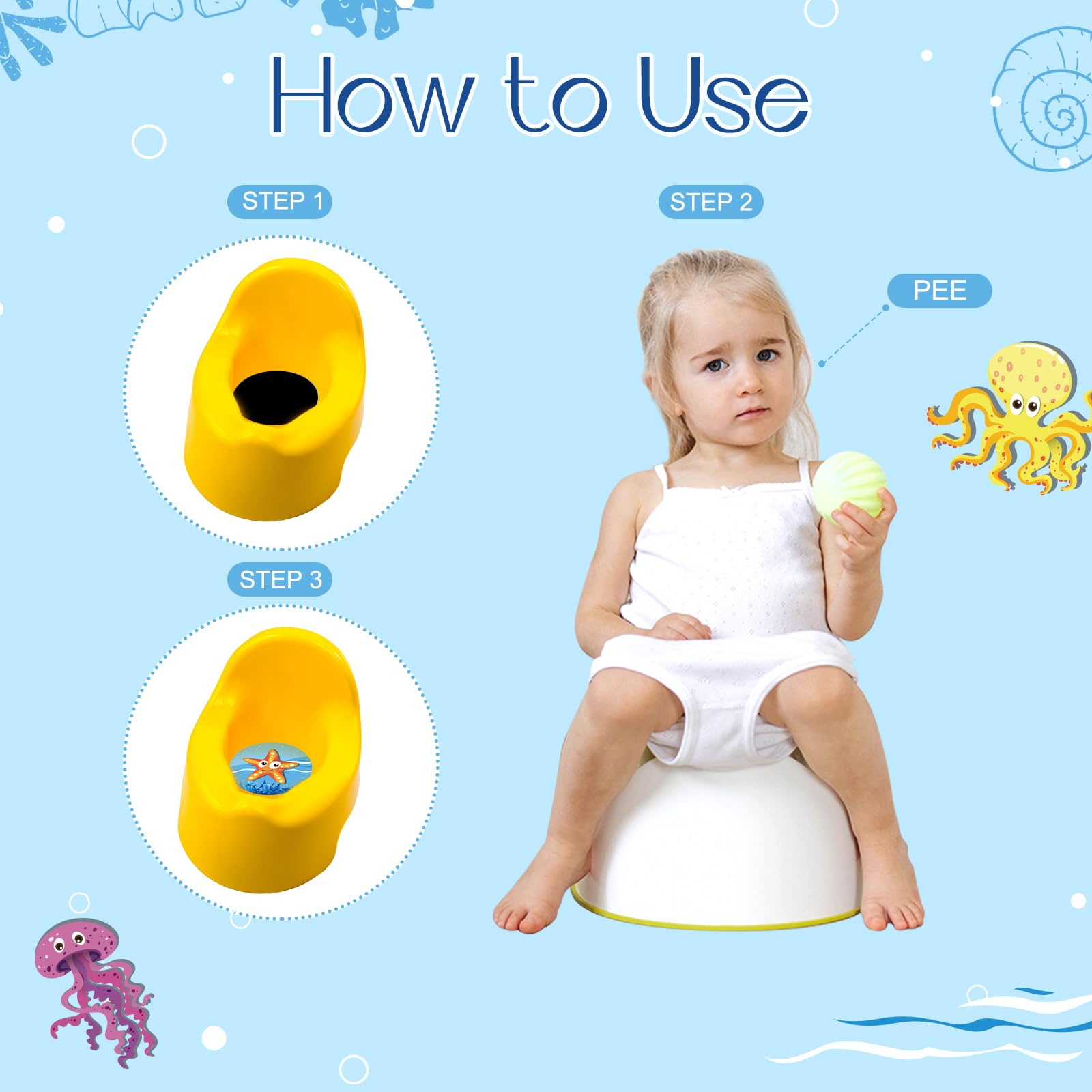 Snapklik.com : Geyee 24 Pcs Potty Training Stickers Potty You Pee On ...