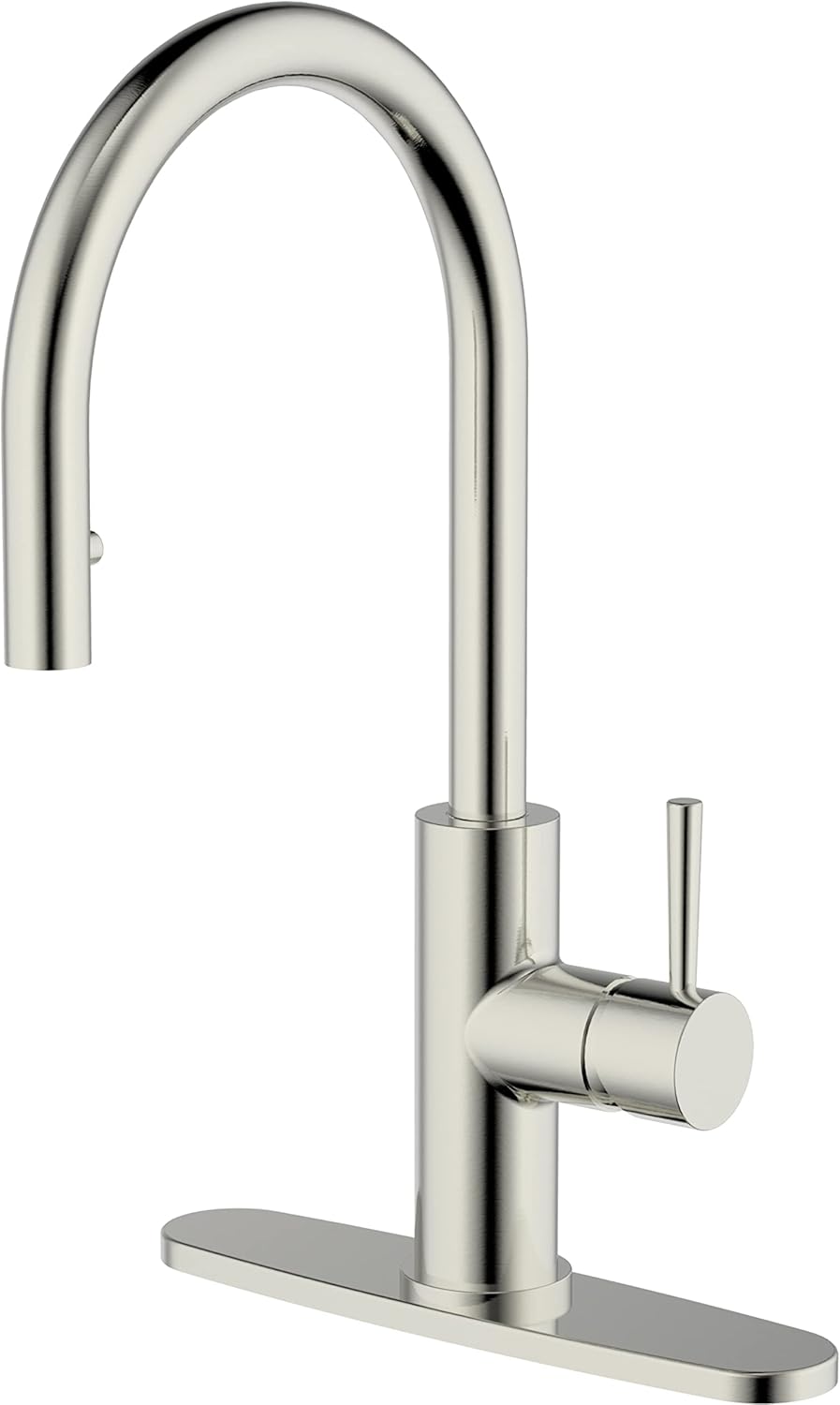 CMI Casmir Single Handle Pull-Down Kitchen Faucet in Brushed Nickel ...