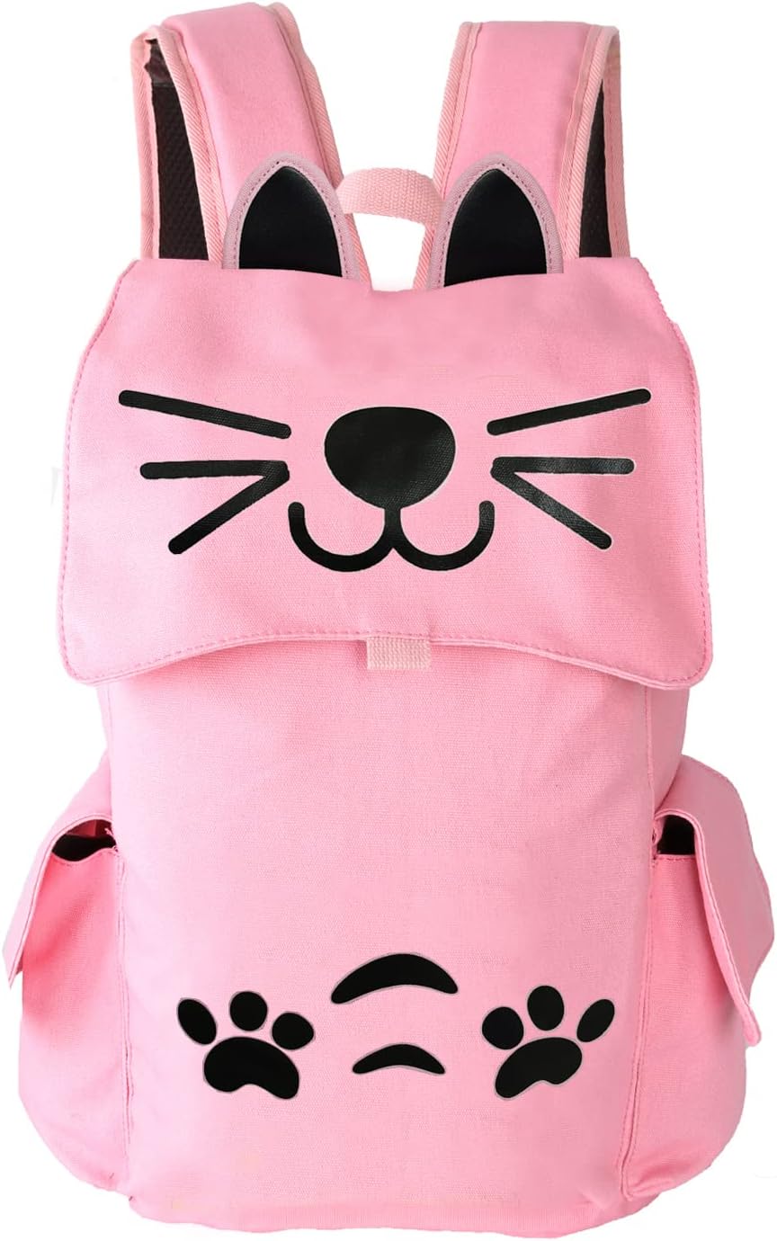 Amazon.com | Larswon Girls Kitty Backpack for Teen Girls - Cute Cat ...