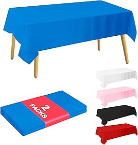 Amazon.com: KINREEB Disposable Table Cloth 2-Pack 54x108 Inch, Decorative Tablecloths Waterproof ...