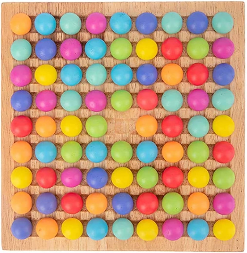 SBYMX Montessori Jeu de société éducatif en Bois avec Clips en Forme de ...