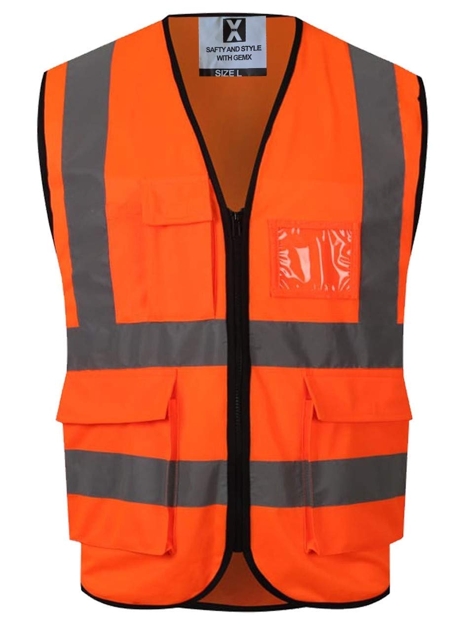 Gemx Hi Vis Vest Class 2 Zipper Front High Visibility | Desertcart Sri ...