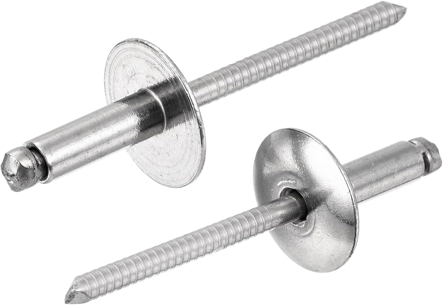 Amazon.com: uxcell 50Pcs 3/16"x1/2" 304 Stainless Steel Large Flange ...