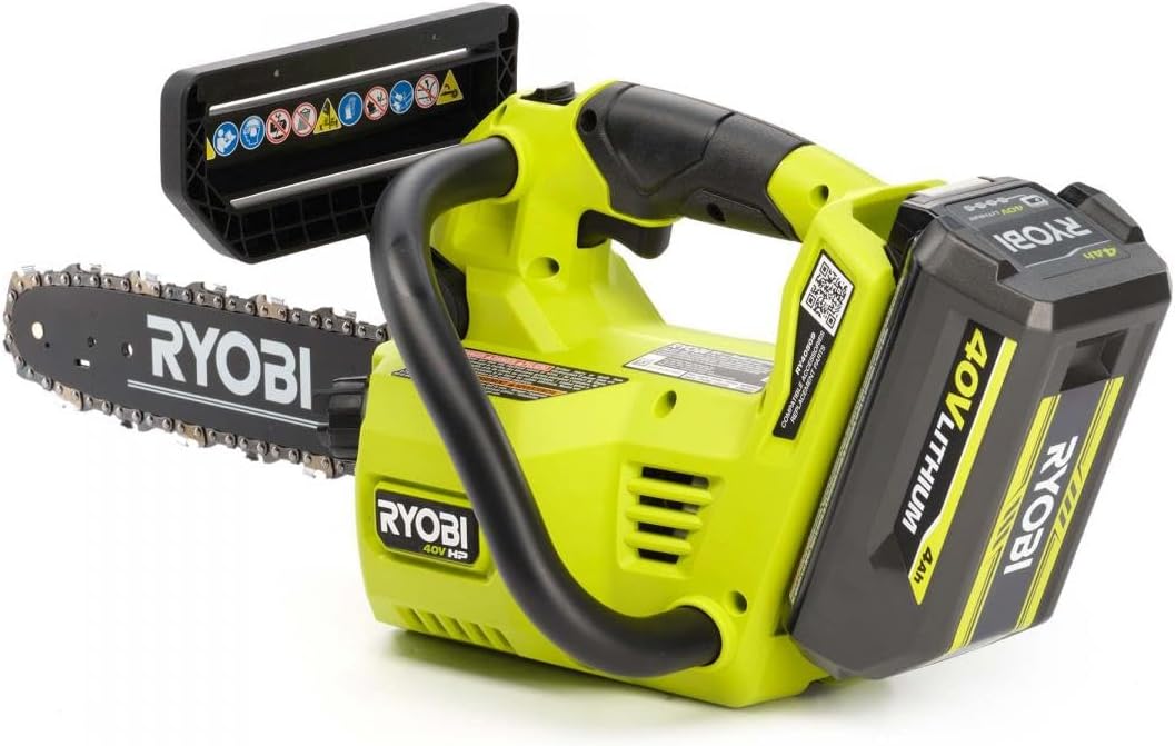 Amazon.com: Ryobi 40V Brushless 14" Chainsaw w/Battery and Charger ...