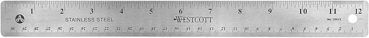 Amazon.com: Westcott 10415 Stainless Metal Ruler with Non-Slip Cork ...