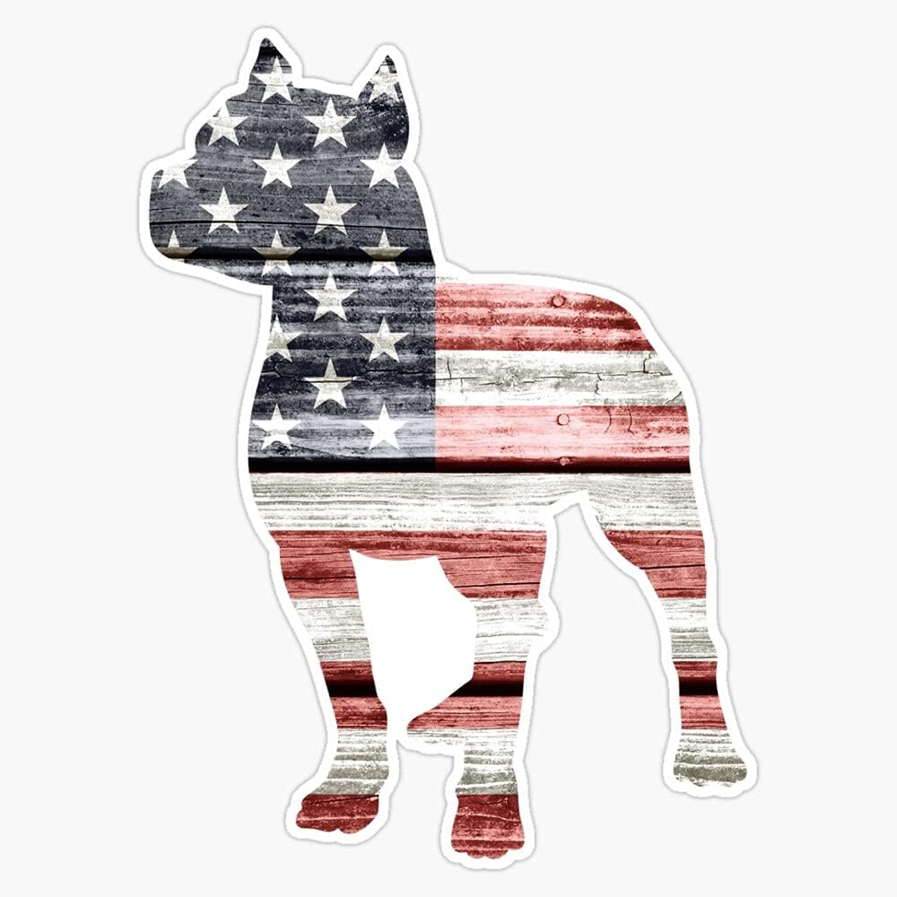 Amazon.com - American Flag Pitbull Patriotic Dog 4Th of July Proud ...