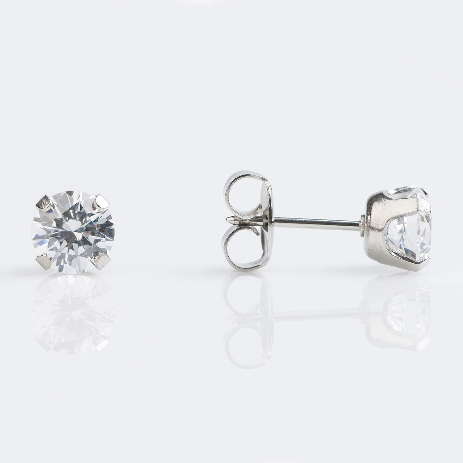 Amazon.com: Long Post Ear Piercing System Earrings Silver 5mm Maxi ...