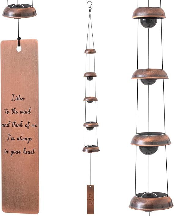 Amazon.com : Wonderjune 36'' Memorial Sympathy Wind Chimes for Loss of ...
