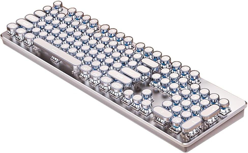 Amazon.com: Odpaltoy Mechanical Gaming Keyboard,Typewriter Style,Retro ...