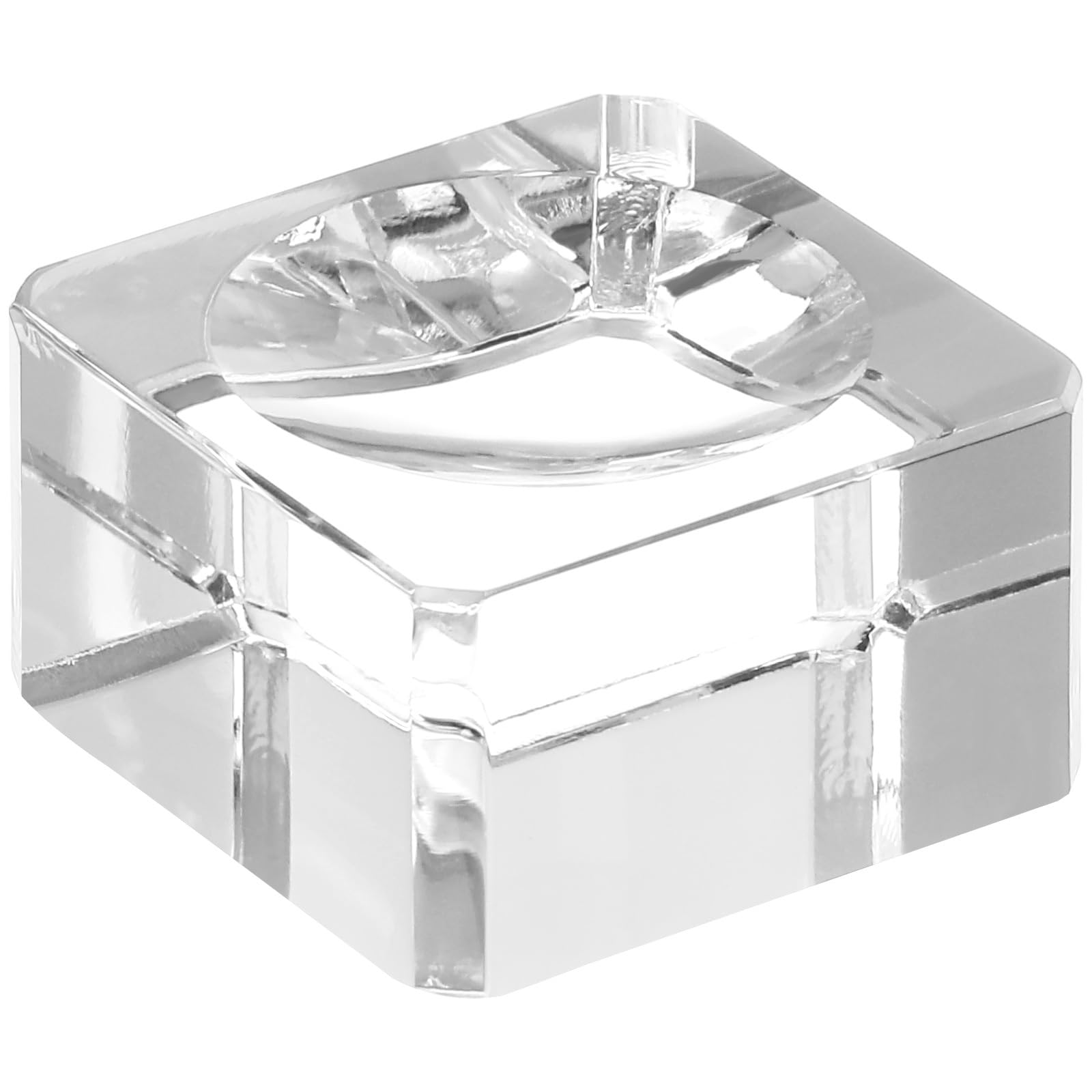 Crystal Ball Stand Clear Glass Ball Display Stand with Camber Concave ...