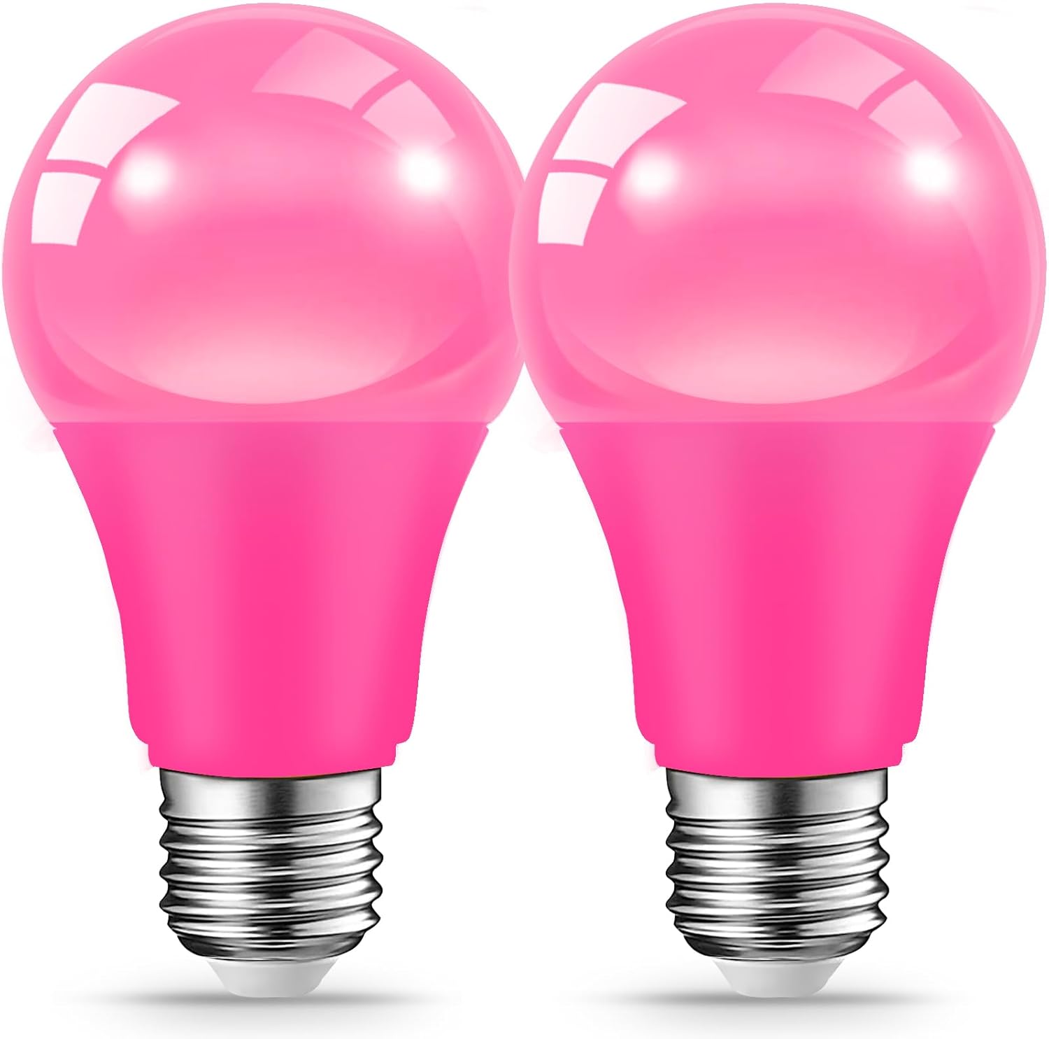 JAHEKS LED Pink Light Bulbs for Outdoor Indoor, 9W(60W Equivalent) E26 ...