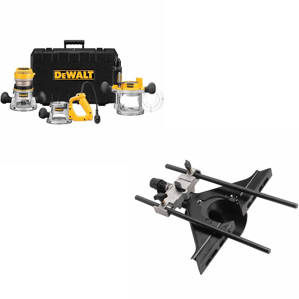 DeWalt DW618B3 2-1/4 HP Three Base Router Kit w/ DW6913 Universal Edge ...